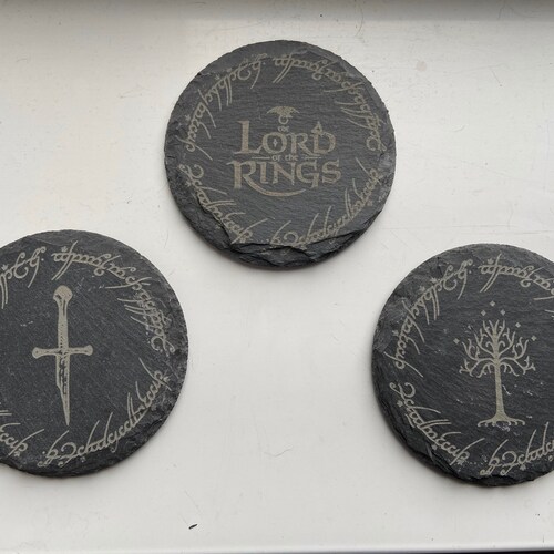 Lord the Rings Slate Coaster Sets - Etsy