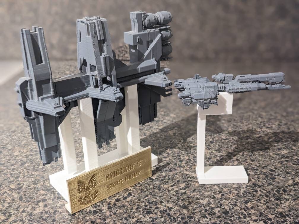 Halo UNSC Anchor 9 SRRS-01007 Model With Paris Class Frigate - Etsy