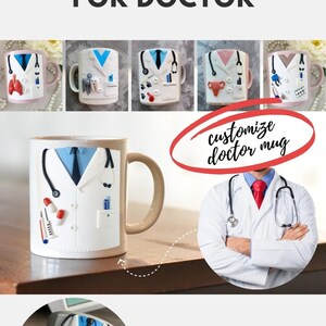 Personalized 3D Doctor Mug. Сustom Doctor Mug With White Medical Coat ...