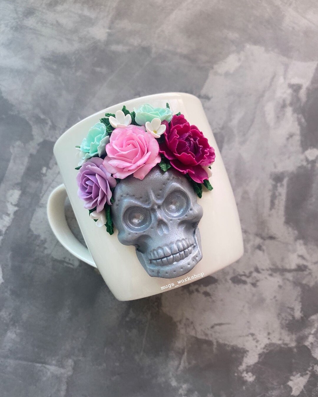Skull Mug Gothic Black Mug Death Ceramic Mug Mexican Art Mug - Etsy