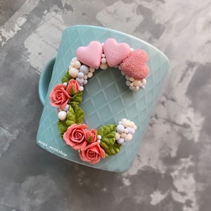 Letter Mug 3D Coffee Cup Character Mug - Etsy