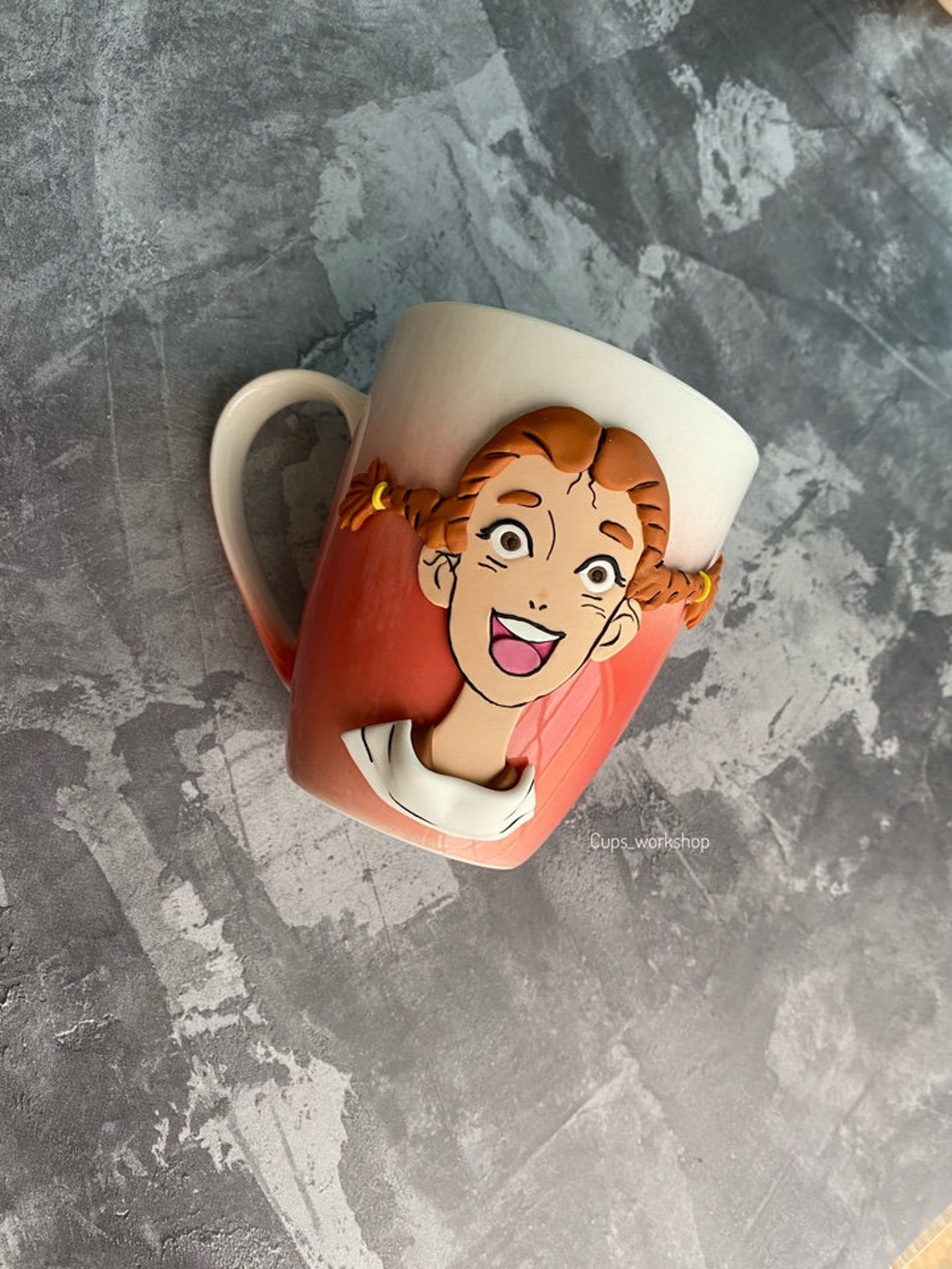 Personalized Clay Mug Polymer Clay Coffee Cup | Etsy