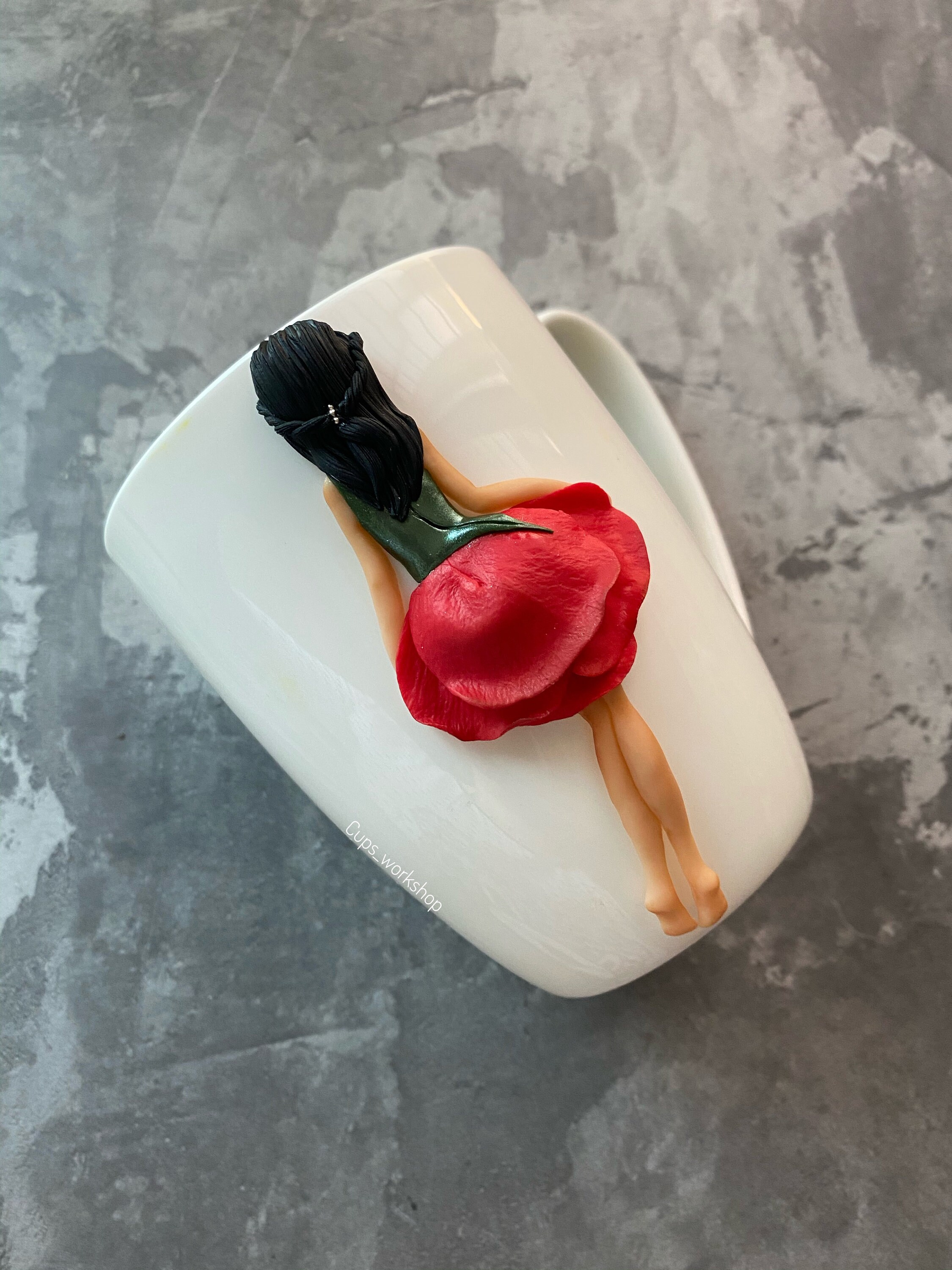 Coffee Mug Pottery With Polymer Clay Best Custom Christmas Mug | Etsy