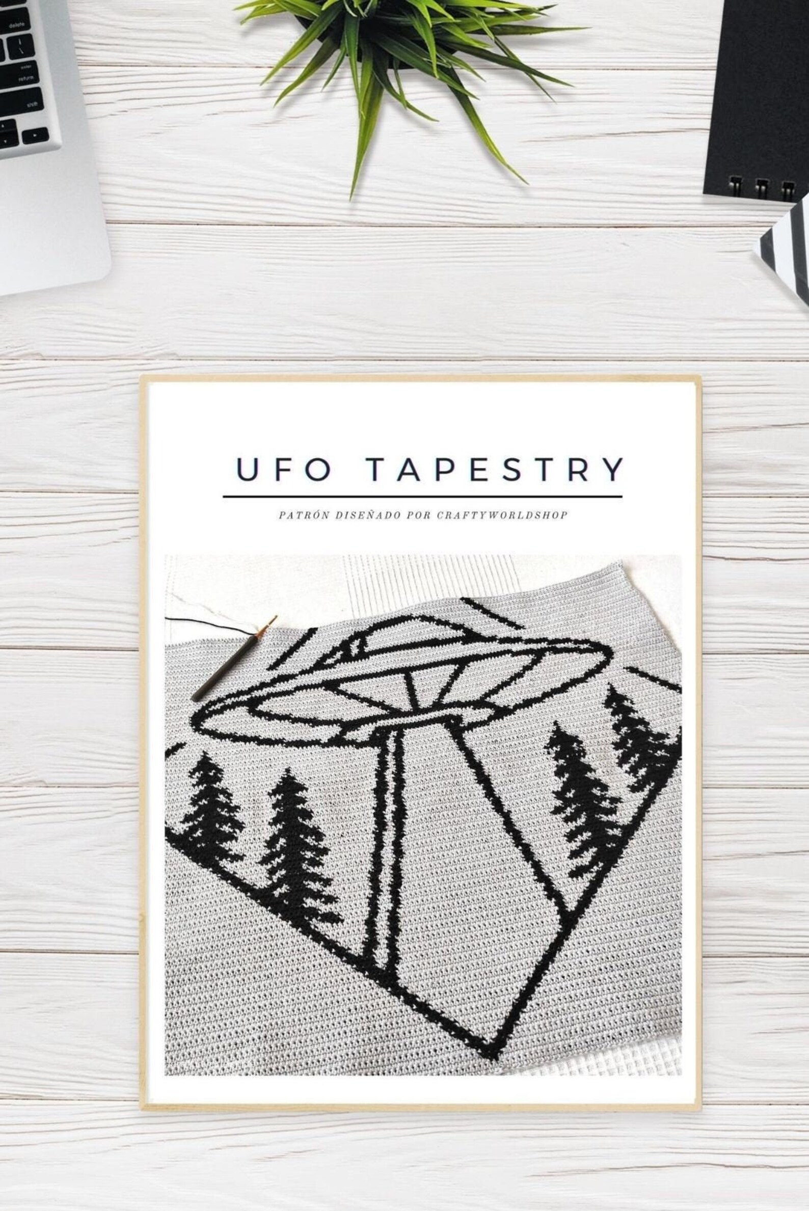 Tapestry Crochet Pattern, Tapestry Hanging Wall, Alien Crochet Pattern ...