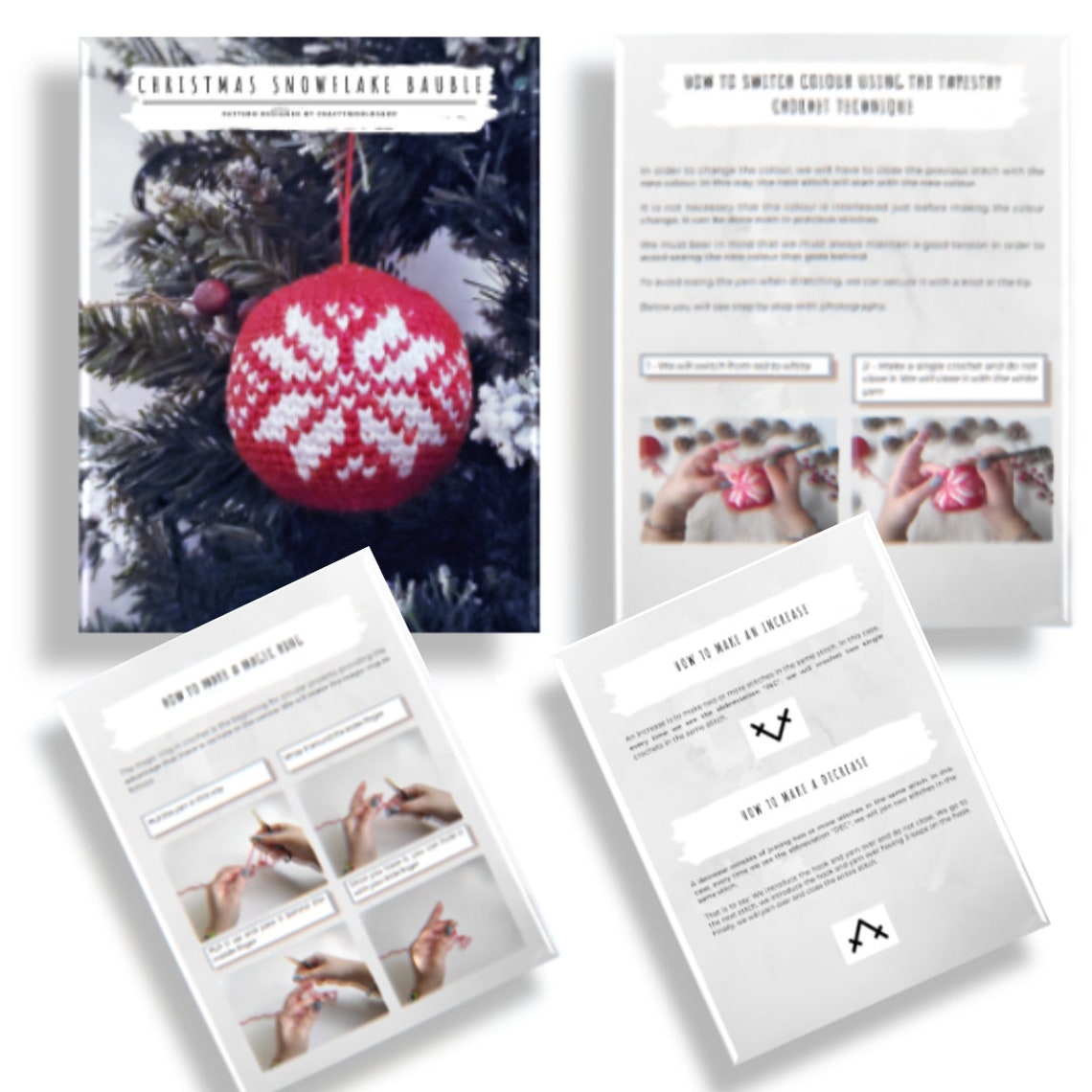 Scandinavian Crochet Pattern Christmas Crochet Bauble - Etsy
