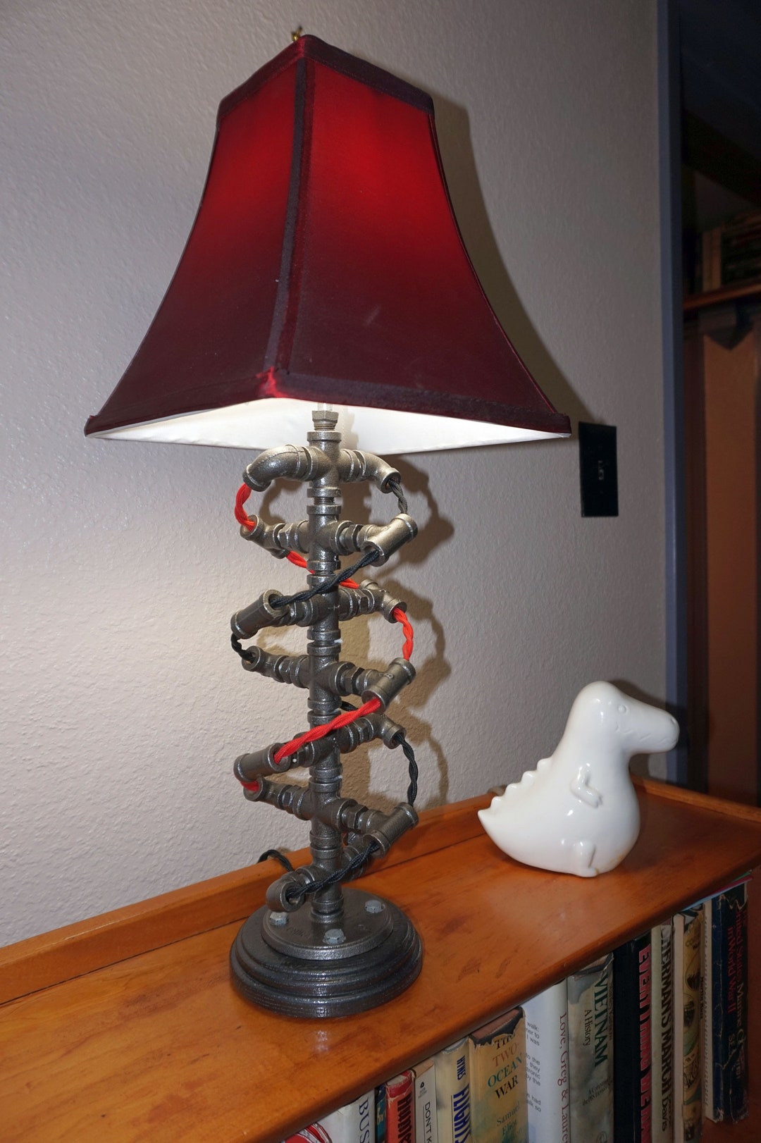 Double Helix Pipe Lamp, Industrial Pipe Lamp, Edison Lamp, Steampunk ...