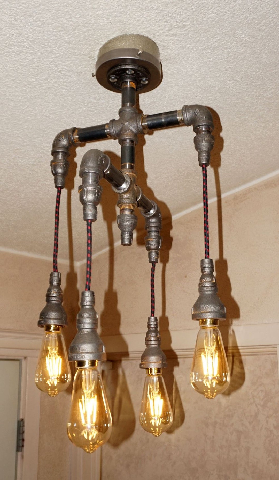 Industrial Ceiling Light Fixture, Edison Ceiling Light Fixture, Rustic ...