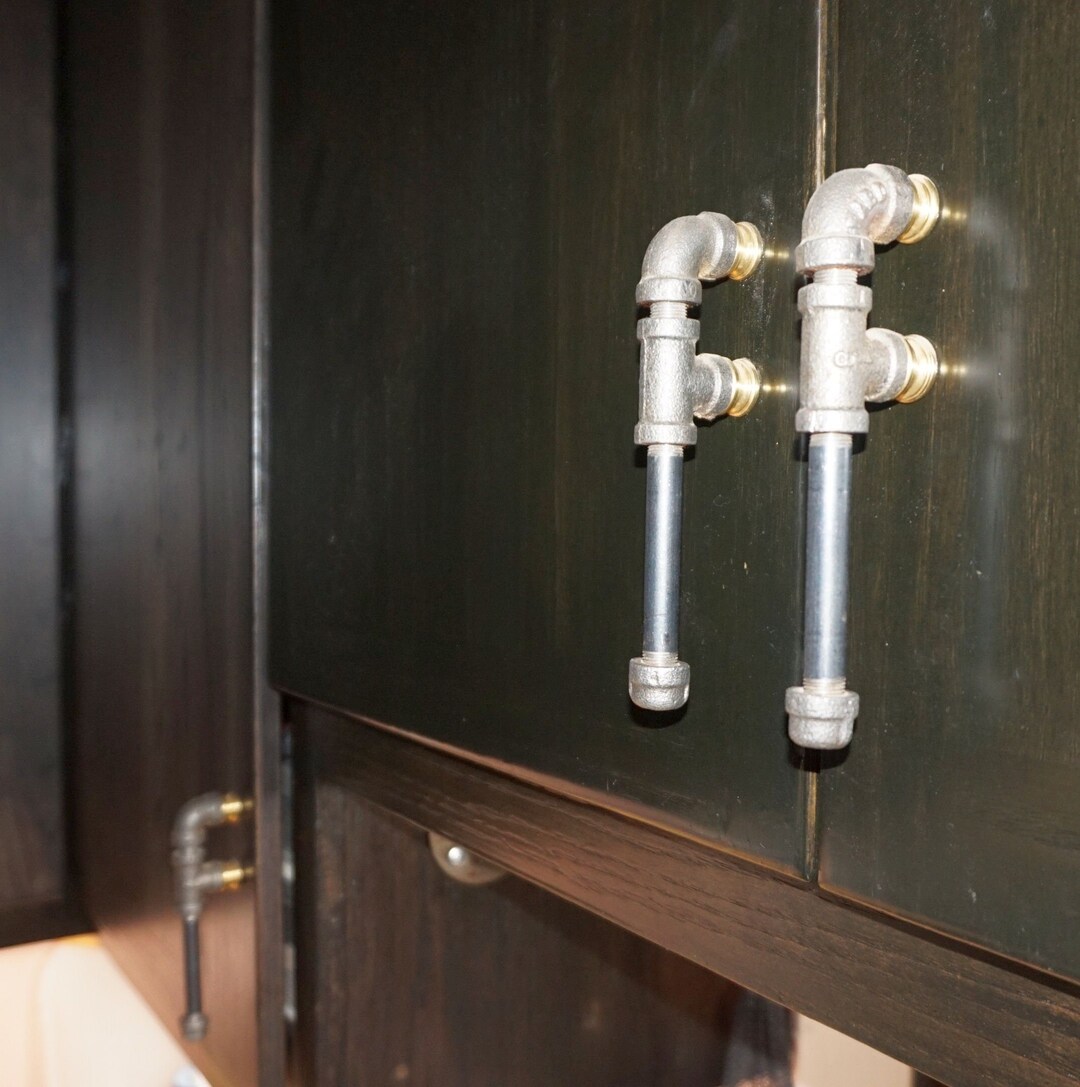 Industrial Cabinet Pulls, Cabinet Hardware, Steampunk Cabinet Pulls ...