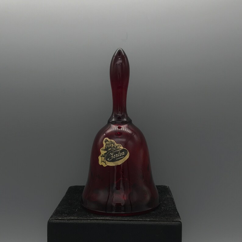 Fenton Ruby Red Glass Bell With Sticker - Etsy