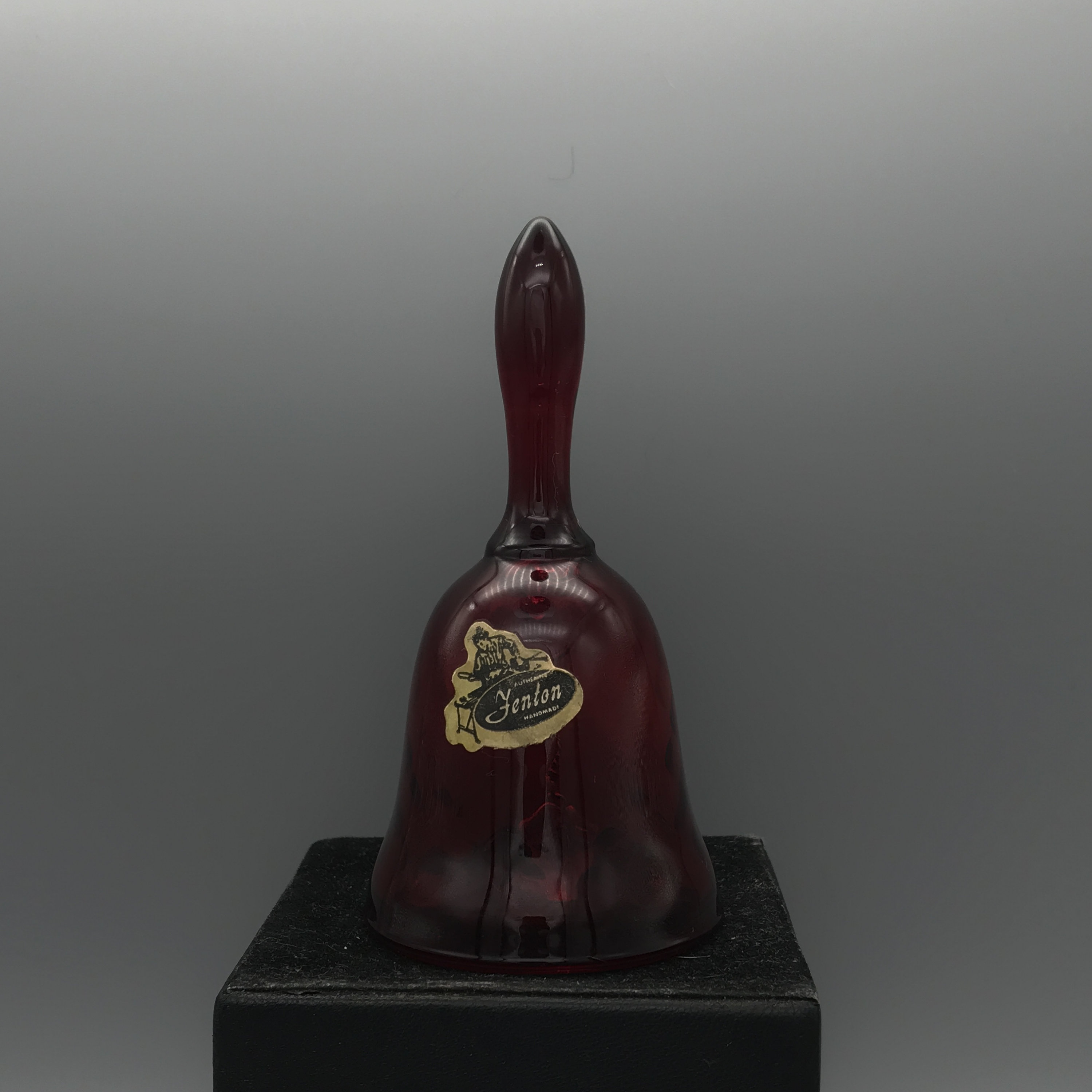 Fenton Ruby Red Glass Bell With Sticker - Etsy