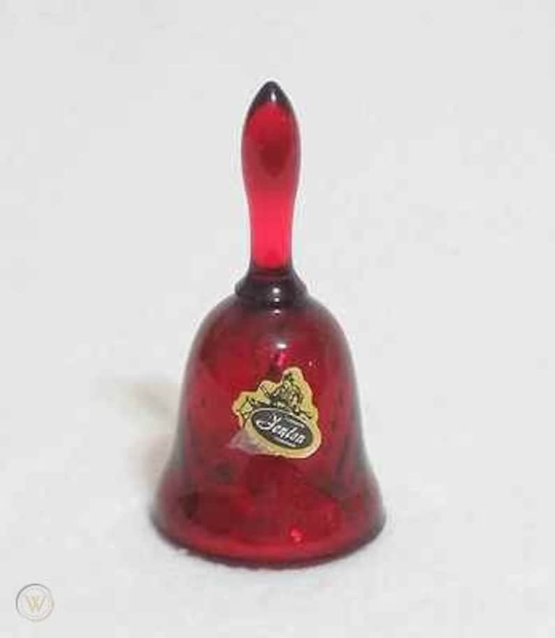 Fenton Ruby Red Glass Bell With Sticker - Etsy