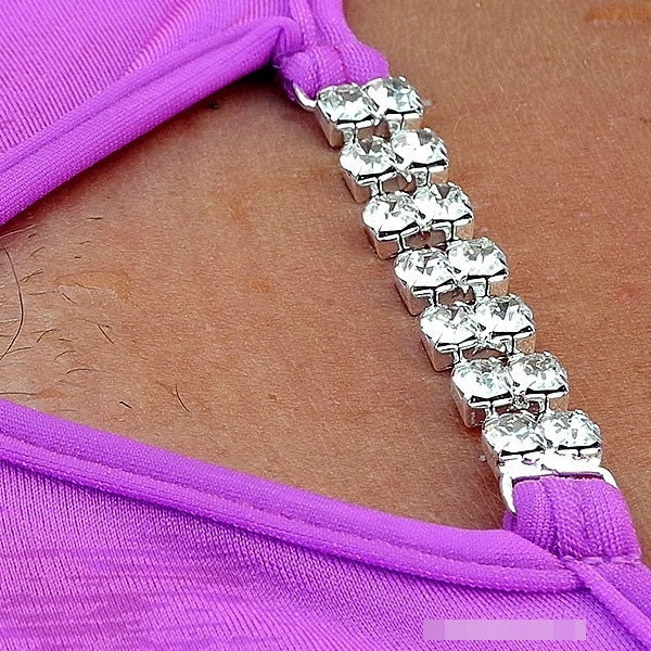 UNI Rhinestone Bikini String Tanga Triangleback Premium - Etsy UK
