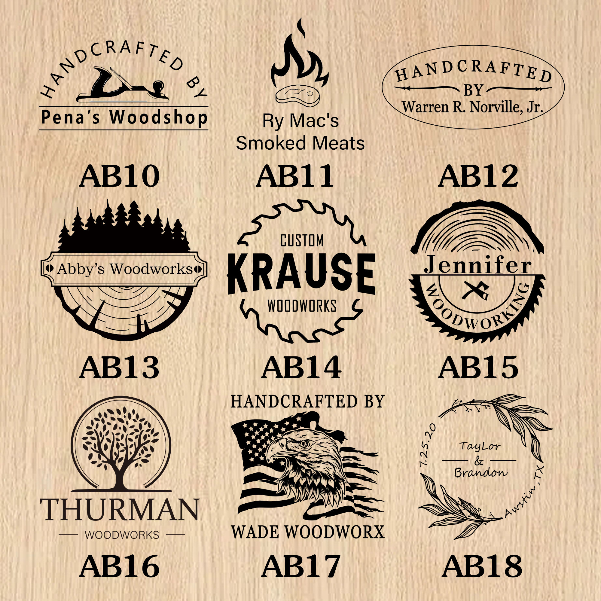 Custom Woodworking Branding Iron Personalized Wood Branding Stamp for ...