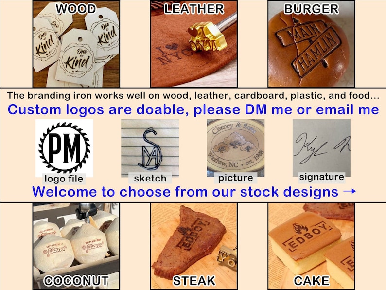Custom Wood Burning Stamp With Electric Iron Personalized Branding Iron ...