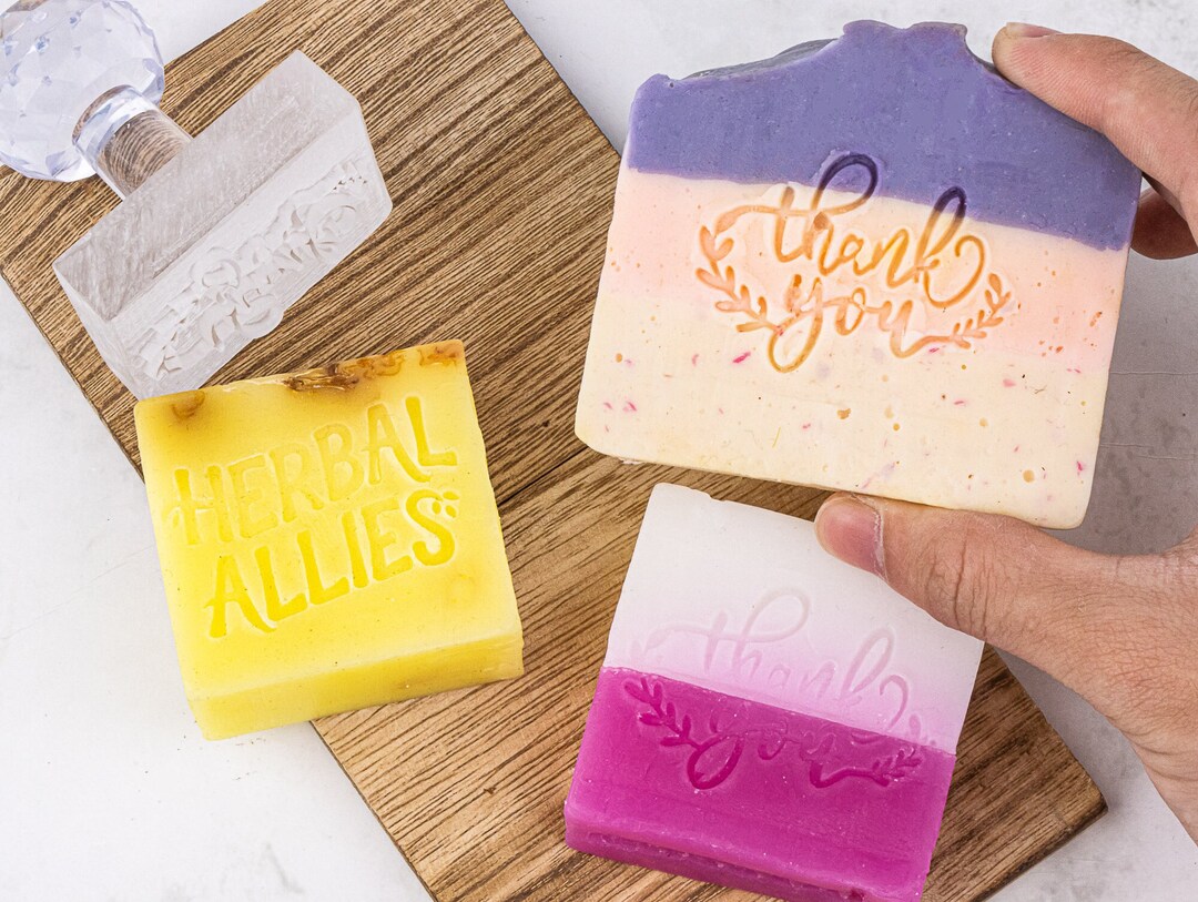 Handmade Soap Stamp Custom, Personalized Soap Stamp, Acrylic & Brass ...