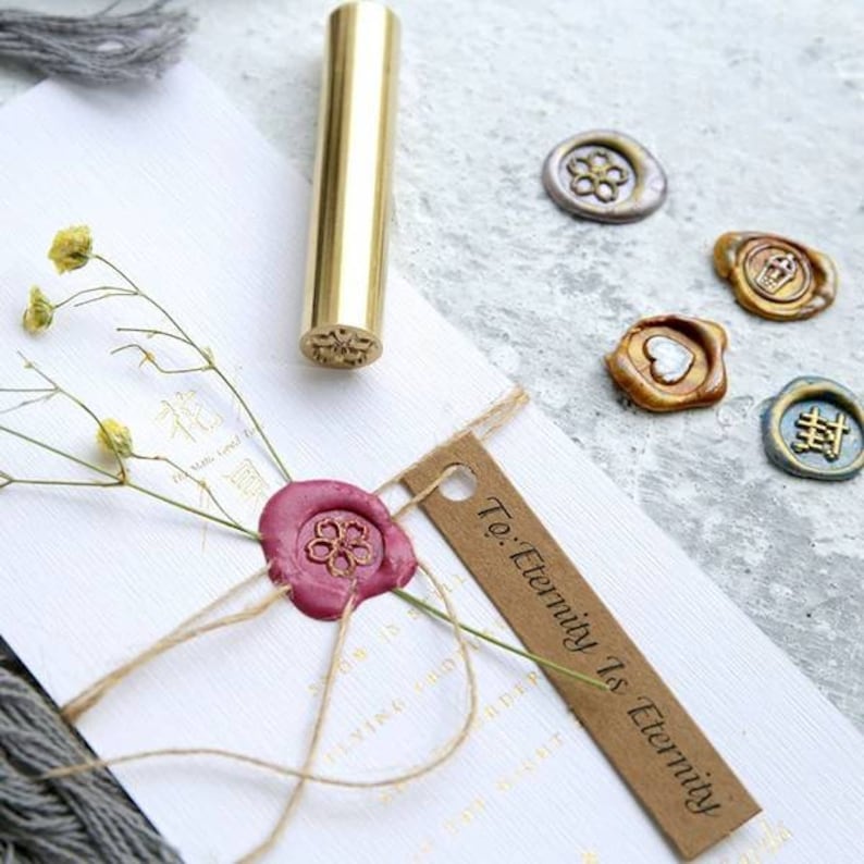 Custom metal stamp mini wax seal stamp wedding sealing wax | Etsy