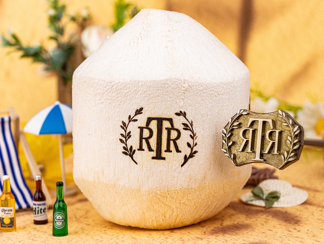 Coconut Branding Stamp With Initials, Electric Branding Iron, Coconut ...