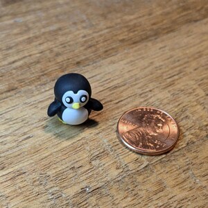 Mini Penguin Figurine - Hand-sculpted Polymer Clay Penguin - Cute ...