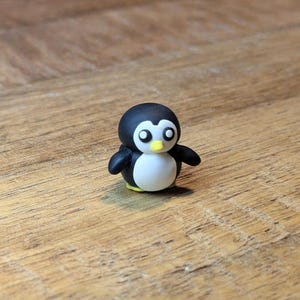 Mini Penguin Figurine - Hand-sculpted Polymer Clay Penguin - Cute ...