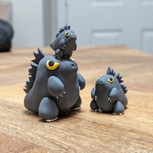 Mini Polymer Clay Godzilla Inspired Monster Magnet Figure - Cute ...
