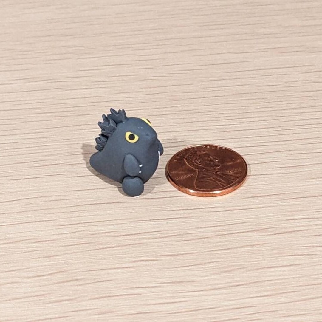 Mini Polymer Clay Godzilla Inspired Monster Magnet Figure Cute Godzilla ...