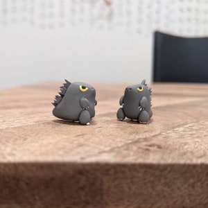 Mini Polymer Clay Godzilla Inspired Monster Magnet Figure - Cute ...