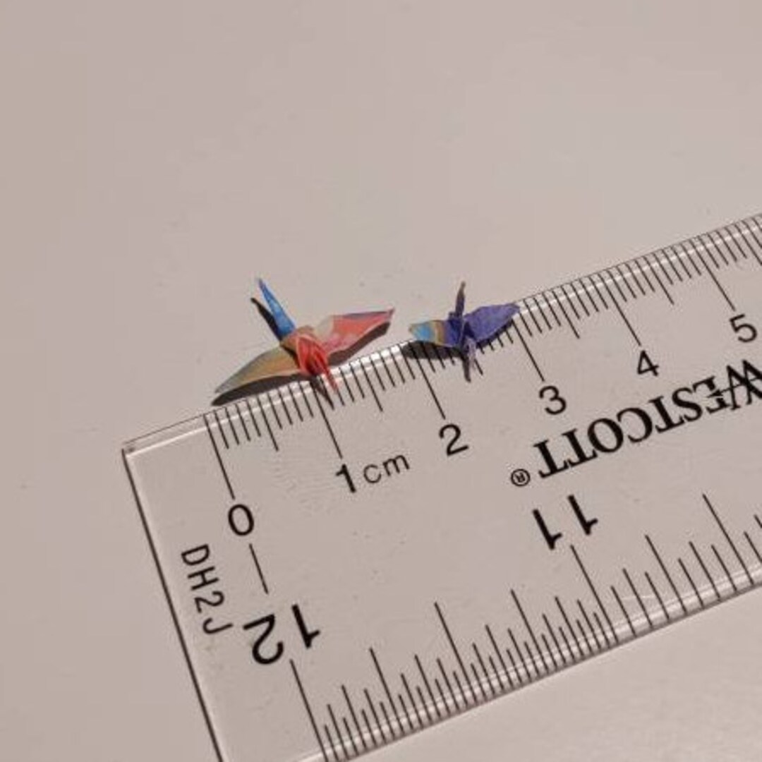 Micro Origami Crane - Miniature Origami - Origami Art Decor - Paper Art ...
