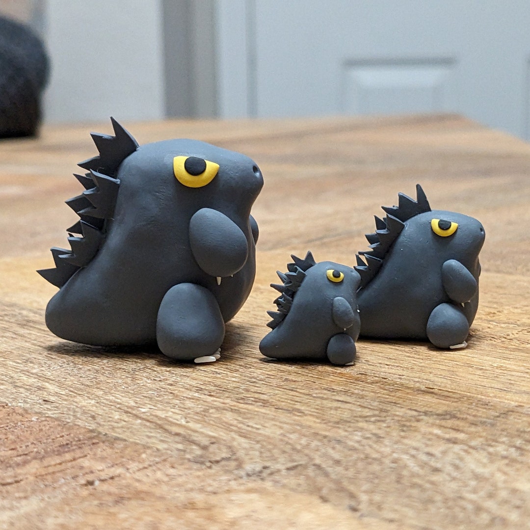 Mini Polymer Clay Godzilla Inspired Monster Magnet Figure - Cute ...