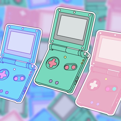Retro Gameboy Advance SP Sticker - Etsy