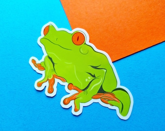 Red-eyed Tree Frog Sticker - Etsy