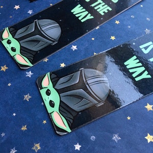 The Mandalorian and Grogu Bookmark | Star Wars the Mandalorian Inspired ...