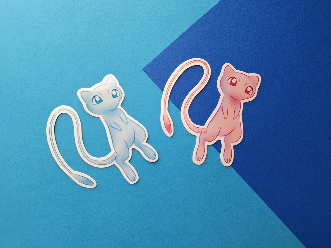 Mew Sticker | Pokémon Inspired Sticker - Etsy