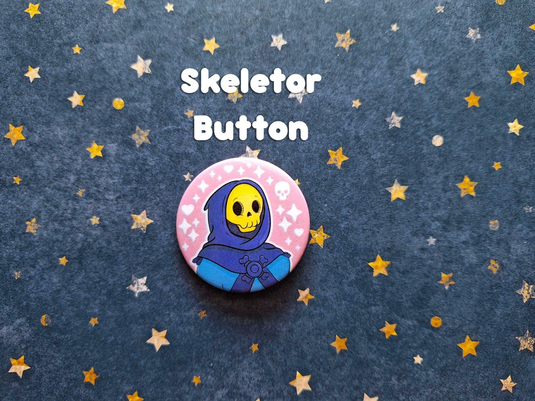 Cute Skeletor Button | He-man / Masters of the Universe Inspired ...