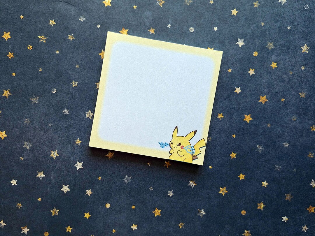 Pikachu Mini Notepad | Pokémon Inspired Notepad/memopad - Etsy