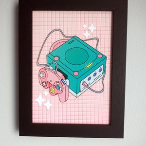 Retro Gamecube Art Print - Etsy
