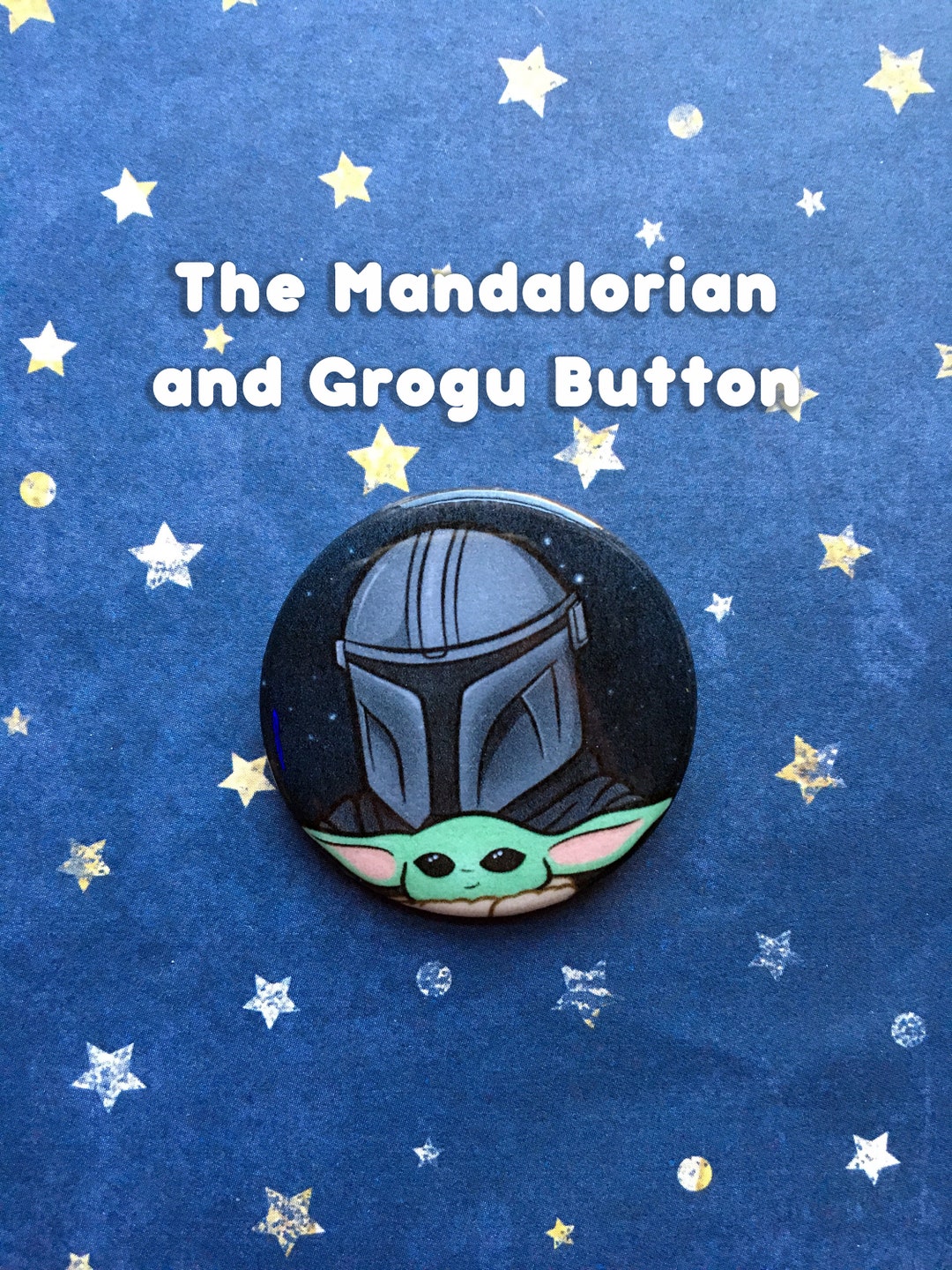 The Mandalorian and Grogu / Baby Yoda Pinback Button | the Mandalorian ...