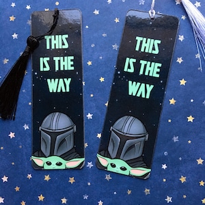 The Mandalorian and Grogu Bookmark | Star Wars the Mandalorian Inspired ...