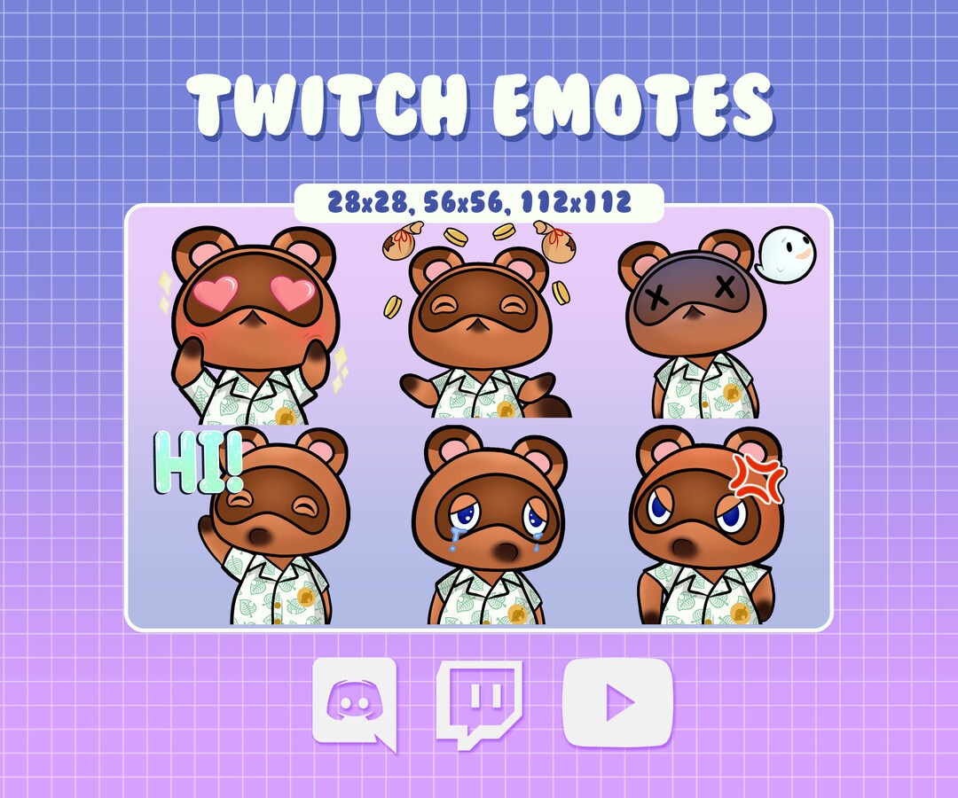 Tom Nook Animal Crossing Inspired Twitch Emotes / Discord Emotes ...
