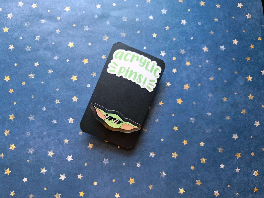 Grogu With Sunglasses Acrylic Pin - Etsy