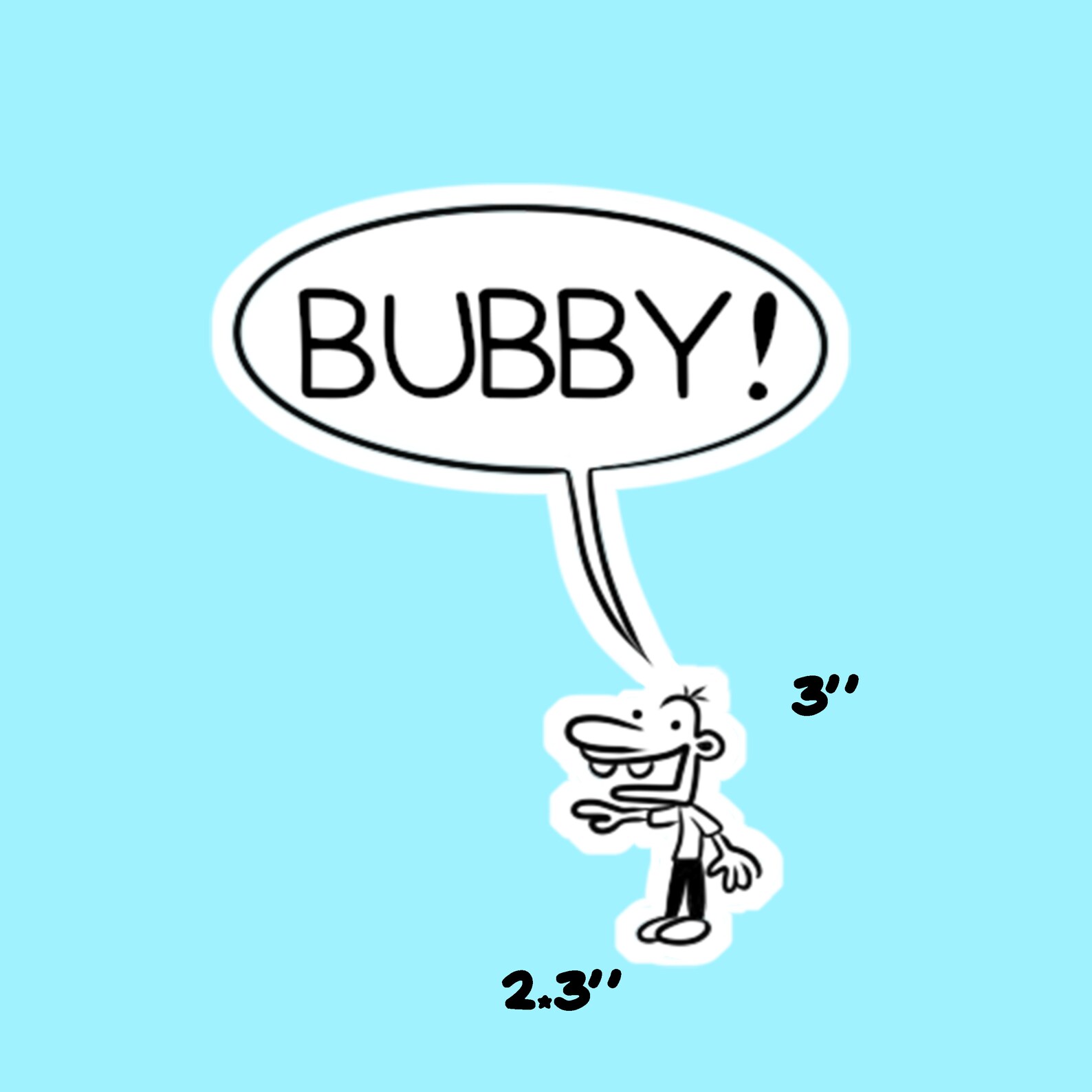 Manny Shouting Bubby Meme Sticker Diary of A Wimpy Kid - Etsy