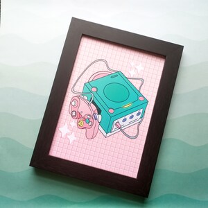 Retro Gamecube Art Print - Etsy