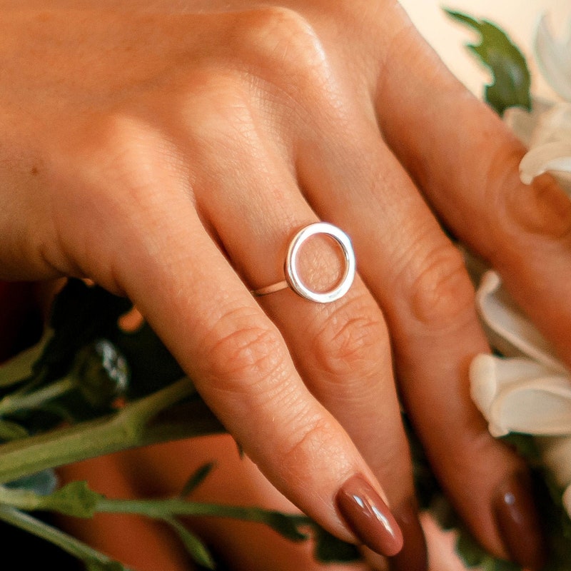 Silver Circle Ring - Etsy