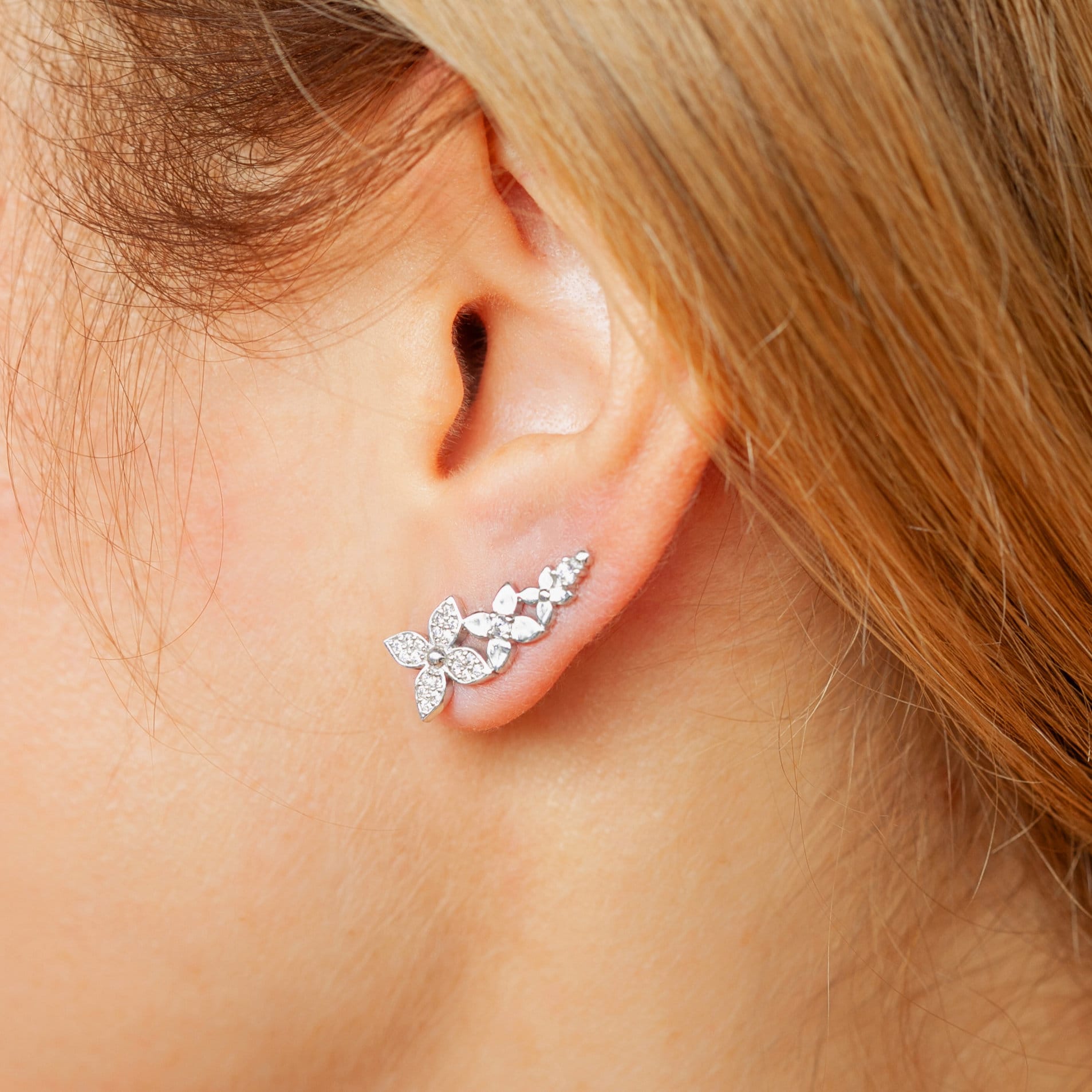 Sterling Silver Ear Crawler Ear Crawler Earrings Dainty | Etsy