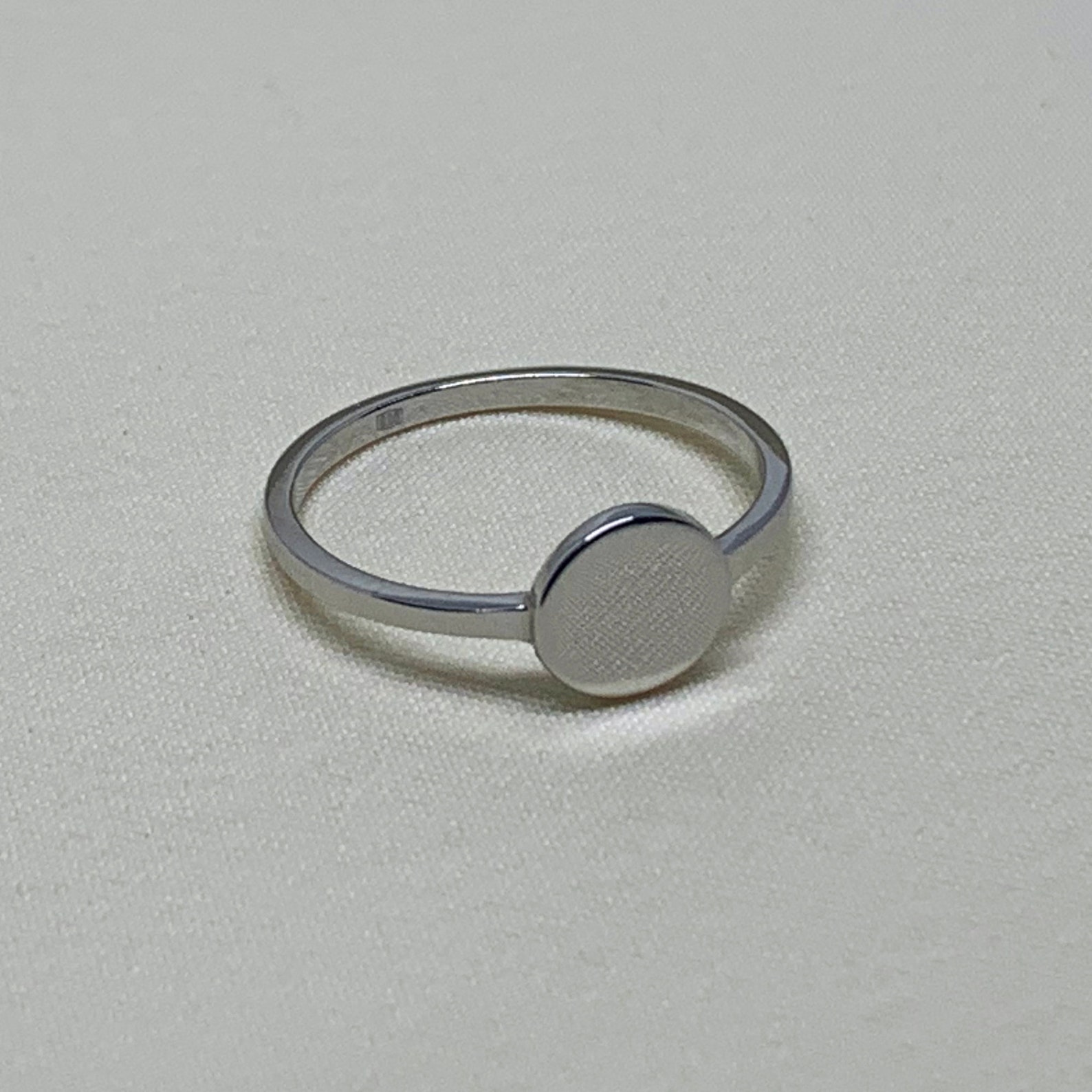 Sterling Silver Disc Ring Statement Ring Minimalist Disc | Etsy