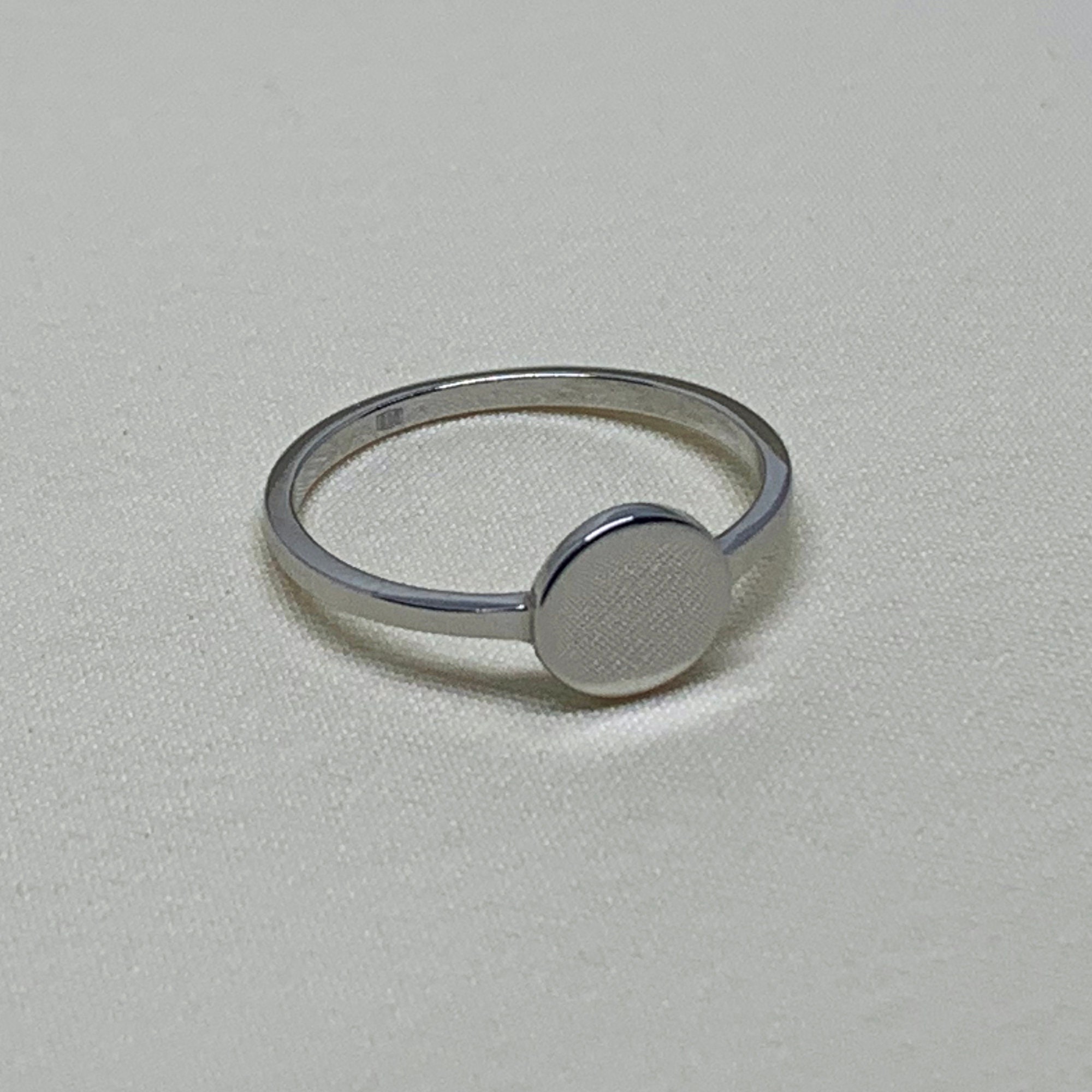 Sterling Silver Disc Ring Statement Ring Minimalist Disc | Etsy