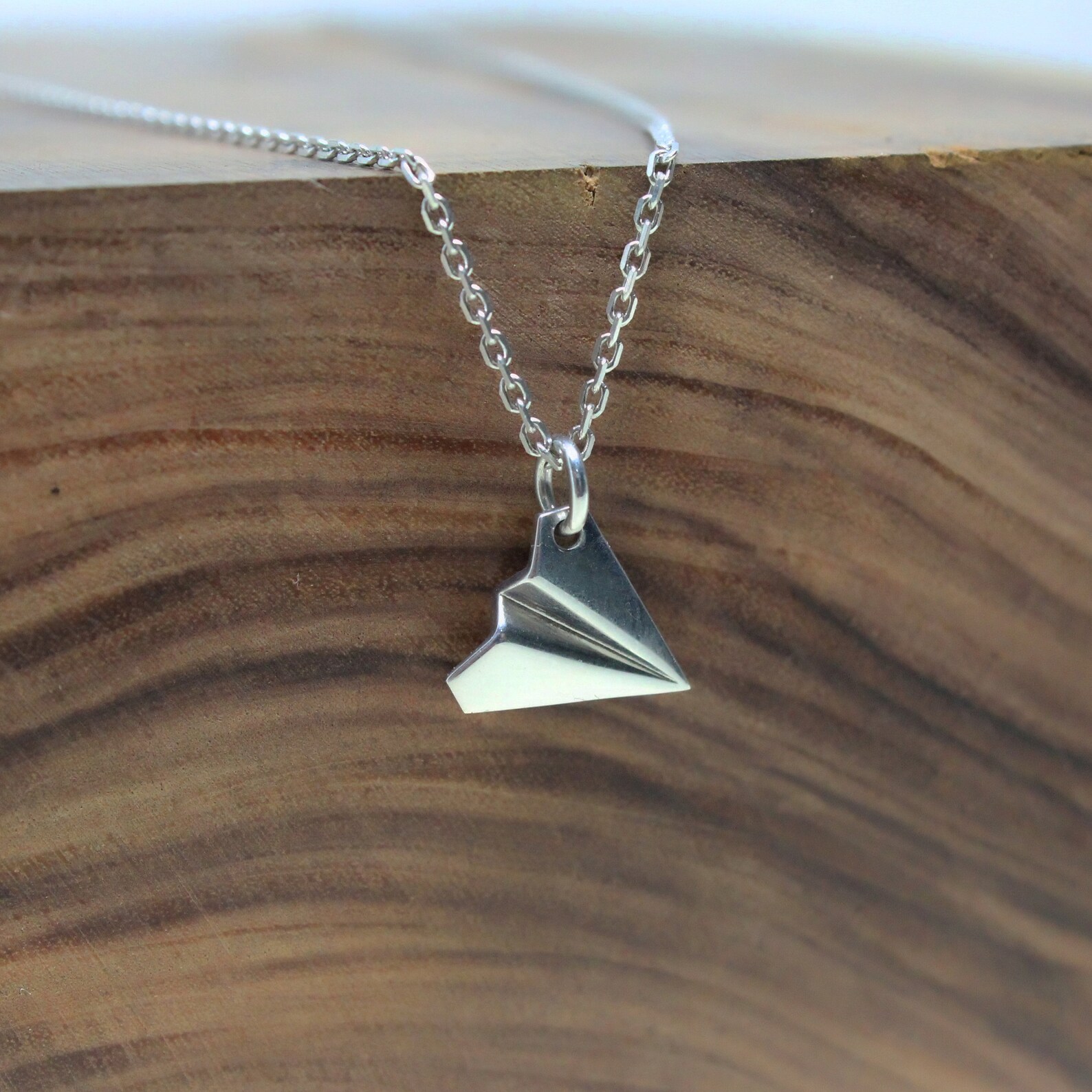 Paper Airplane Necklace – Sterling Silver Paper Plane Necklace ...