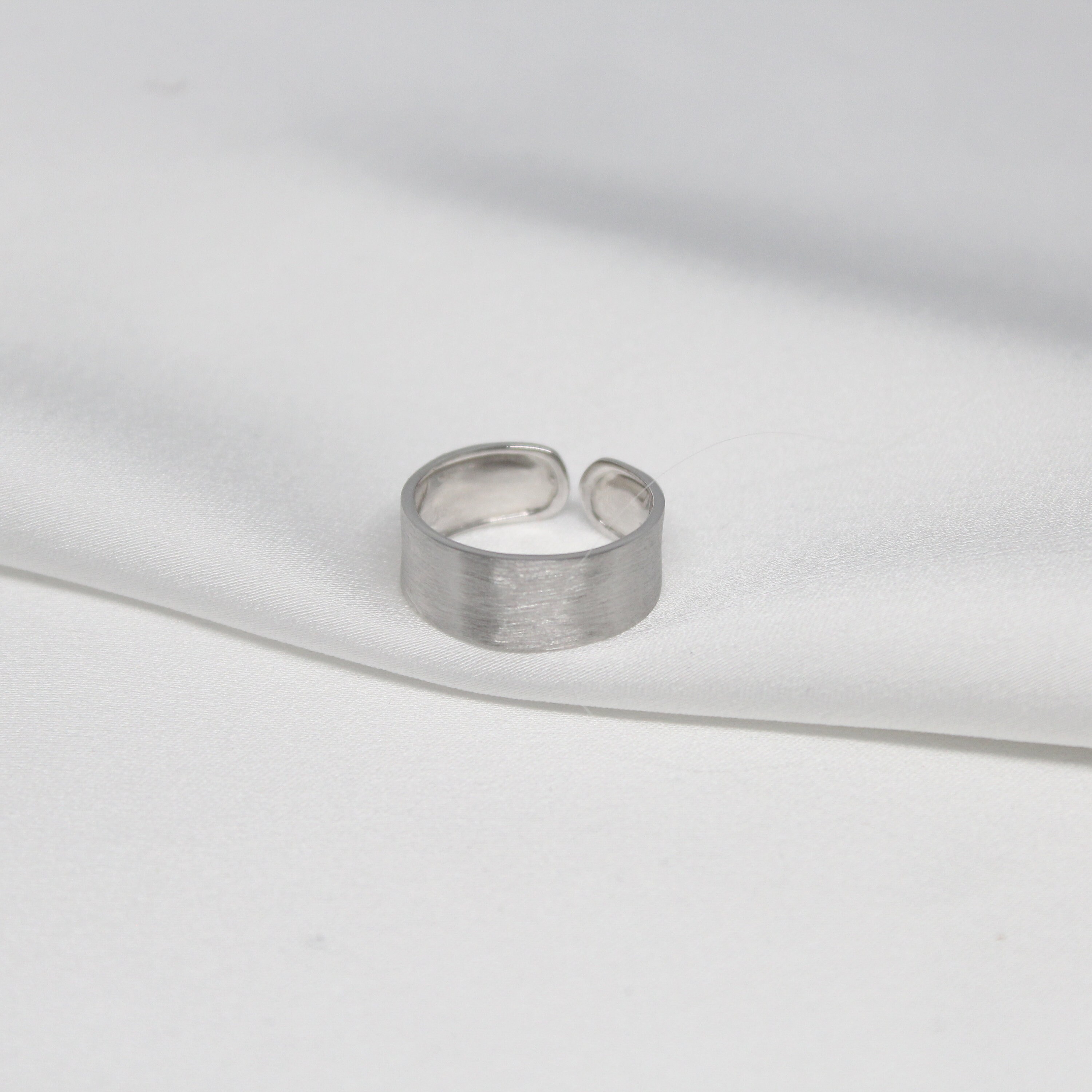 Brushed Ring Matte Silver Ring Wedding Band Sterling | Etsy