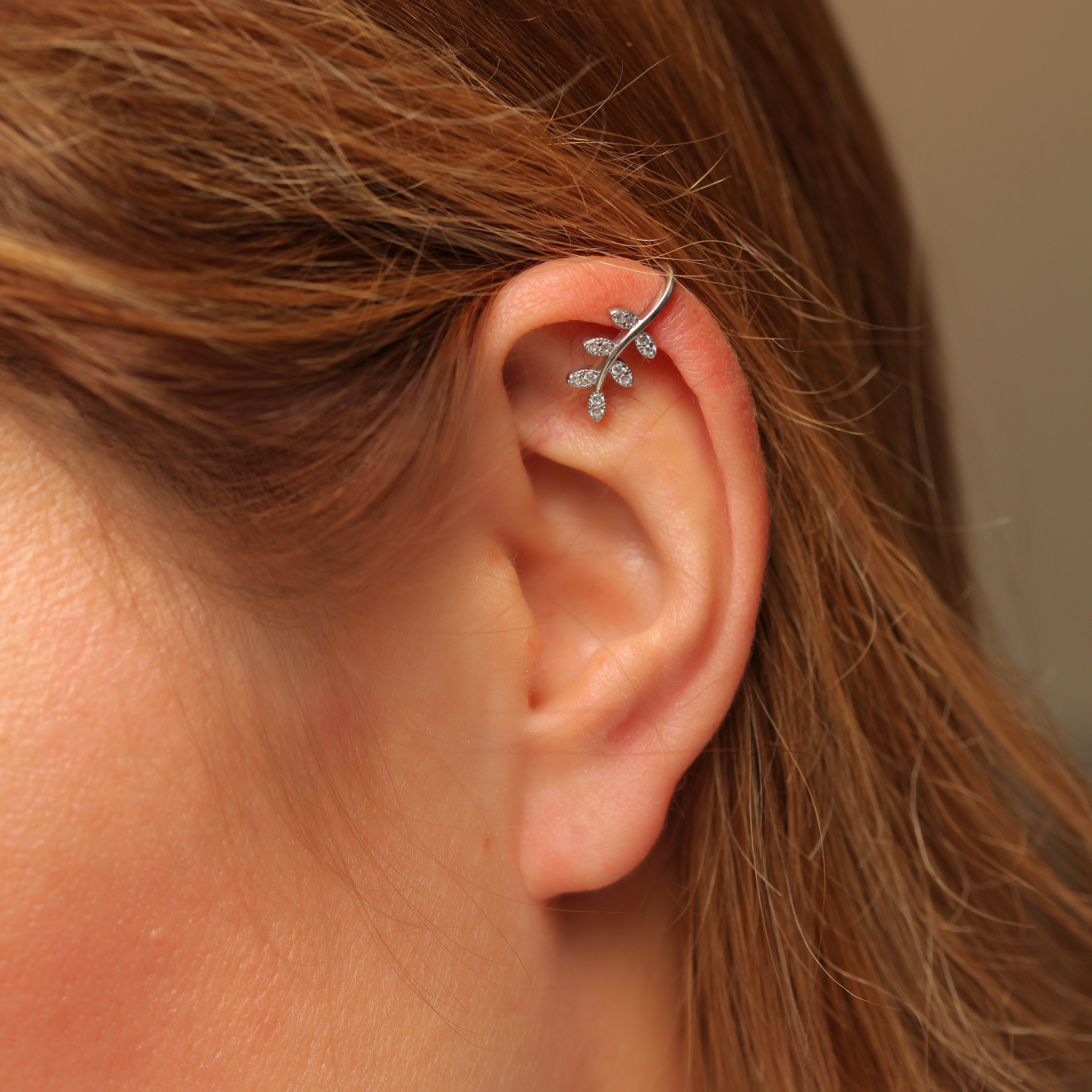 Flower Cartilage Earring Sterling Silver Cuff Earrings Wedding | Etsy