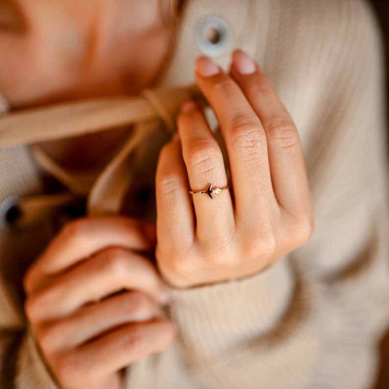 Gold Airplane Ring Minimal Plane Ring 24k Gold Vermeil | Etsy