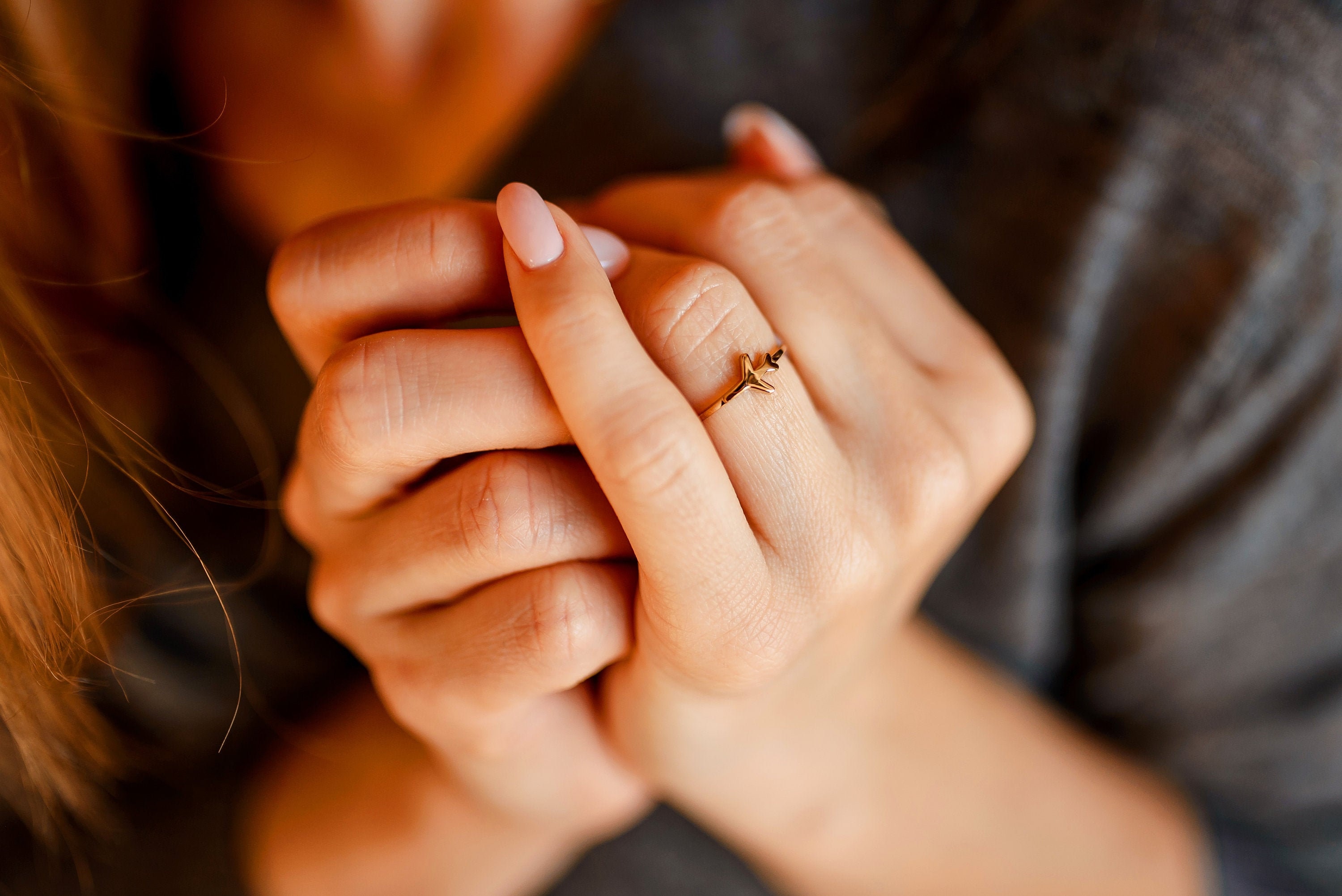 Gold Airplane Ring Minimal Plane Ring 24k Gold Vermeil | Etsy